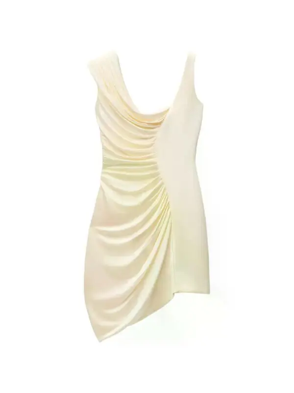 Versace Asymmetric Draped Mini Dress