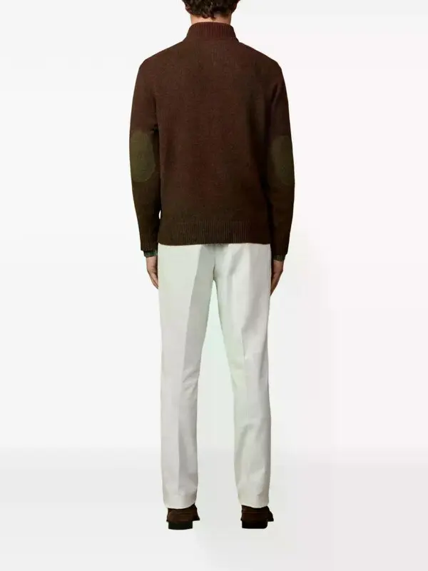 HACKETT  Logo Patch Quarter-zip Sweater