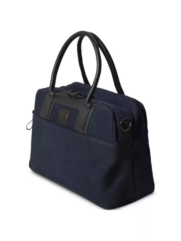 HACKETT  Leather-trimmed Canvas Holdall