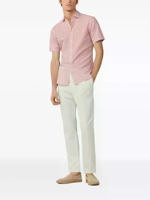 HACKETT  Clay-print Short-sleeve Shirt