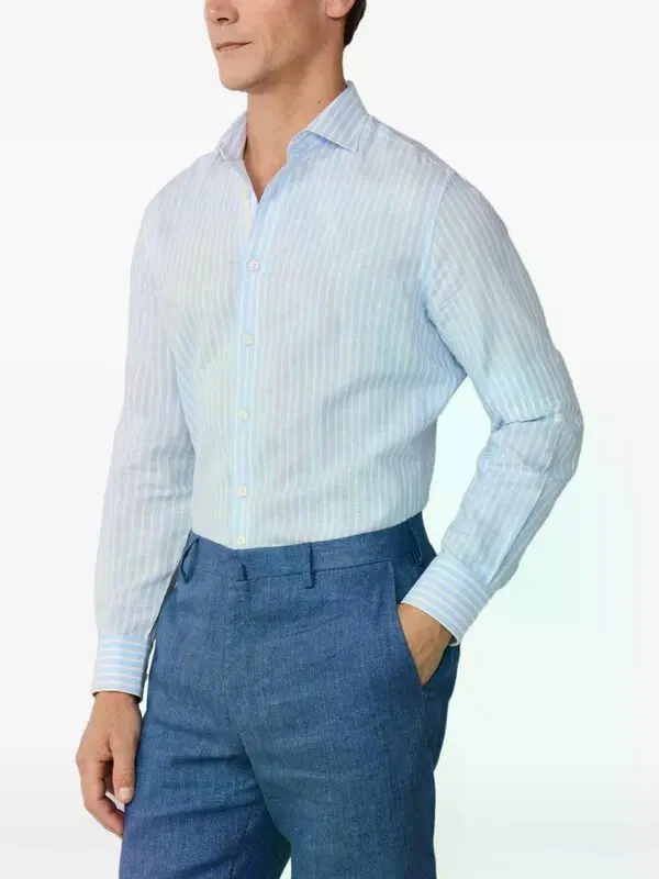 HACKETT  Butcher-stripe Tailored-fit Shirt