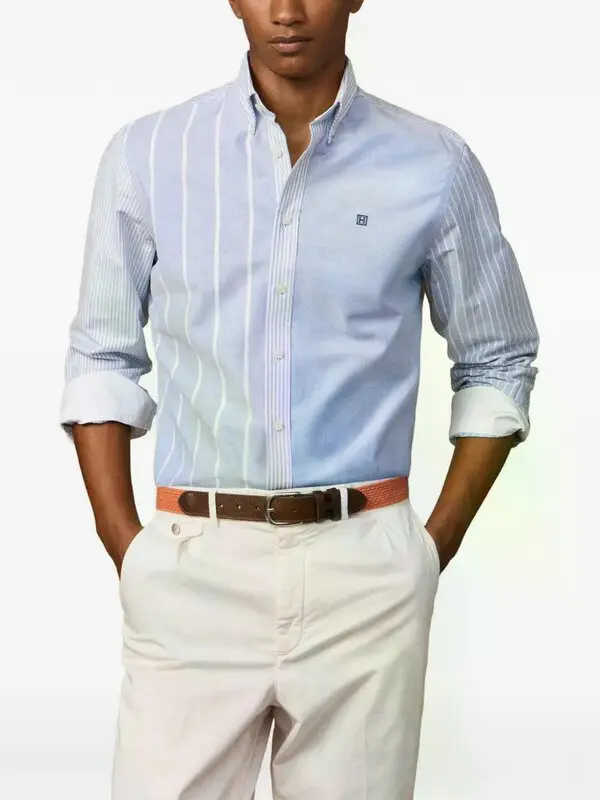 HACKETT LONDON Heritage Patchwork Oxford Buttoned Shirt