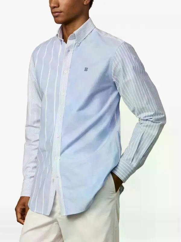 HACKETT LONDON Heritage Patchwork Oxford Buttoned Shirt