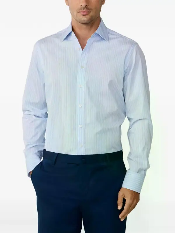 HACKETT  Button-down Striped Cotton Shirt