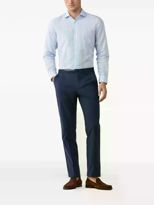 HACKETT  Pleated Elasticated-waistband Chino Trousers