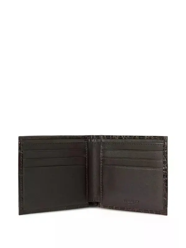 HACKETT LONDON Croc-stamped Billfold Wallet
