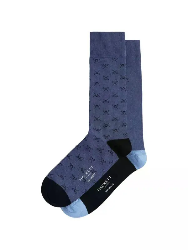 HACKETT LONDON Icon Jacquard Socks - Blue