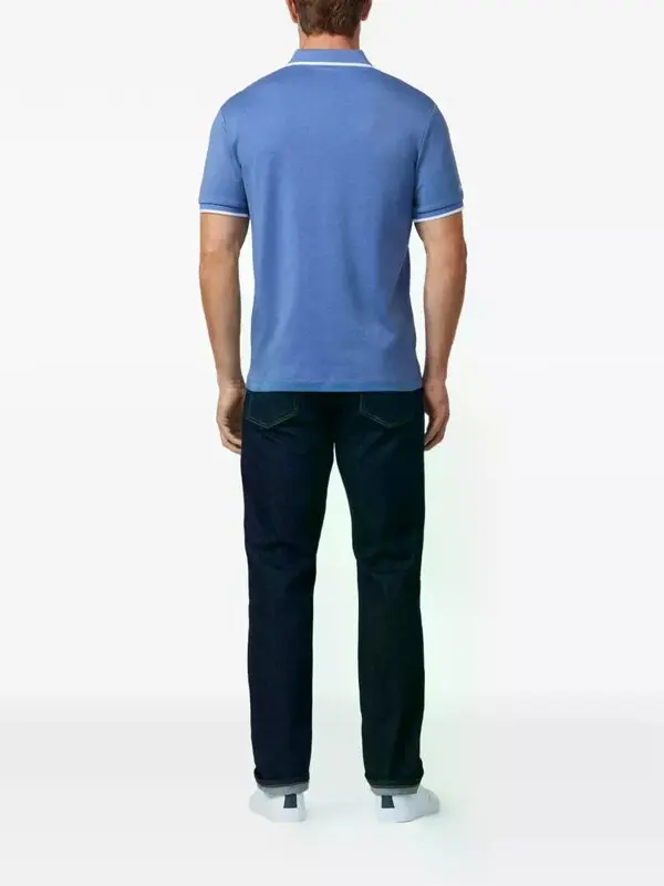 HACKETT  Logo-print Short-sleeve Polo Shirt - Blue