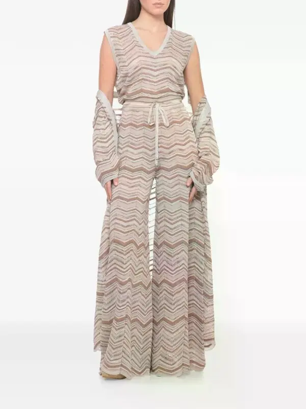 D.exterior Chevron Knit Sleeveless Jumpsuit