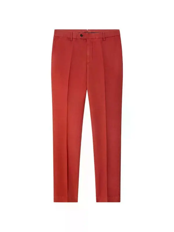 HACKETT  Pressed-crease Slim-fit Chino Trousers - Red