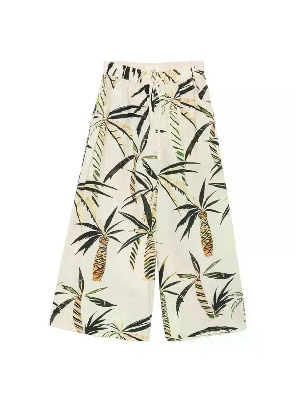 PSOPHIA Palm Tree-print Drawstring Trousers