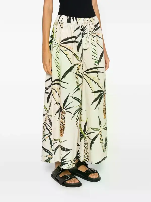 PSOPHIA Palm Tree-print Drawstring Trousers