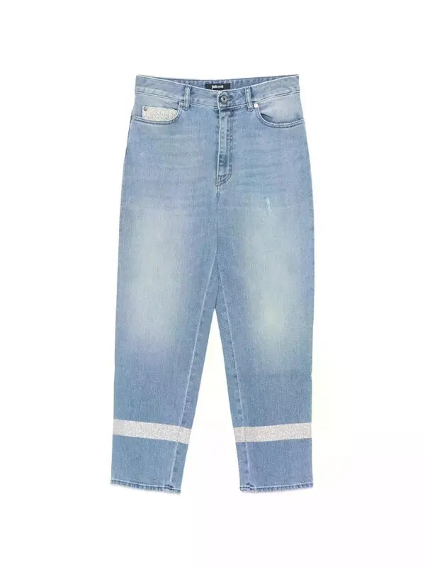 Just Cavalli Glitter Embellished Cropped Jeans
