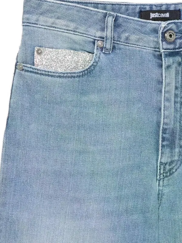 Just Cavalli Glitter Embellished Cropped Jeans