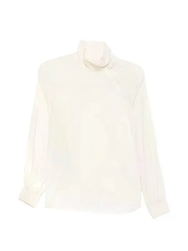 PSOPHIA Raglan Sleeve Cotton Blouse - Neutrals