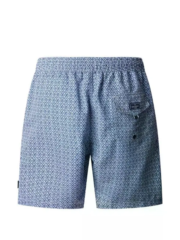 HACKETT  Diamond Print Swim Shorts - Blue
