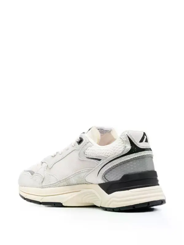 AUTRY Hyperway Panelled Leather Sneakers - Silver