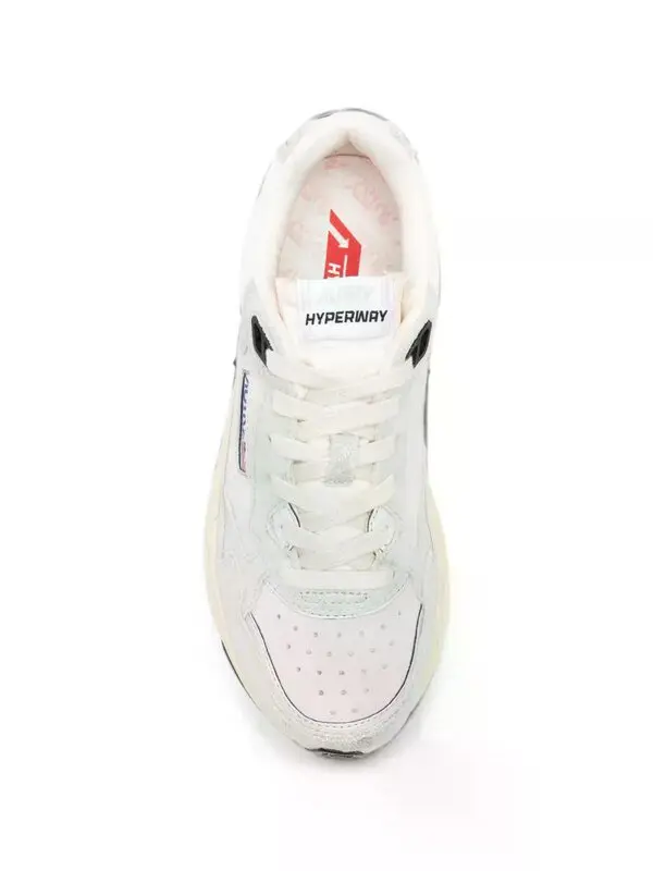 AUTRY Hyperway Panelled Leather Sneakers - Silver