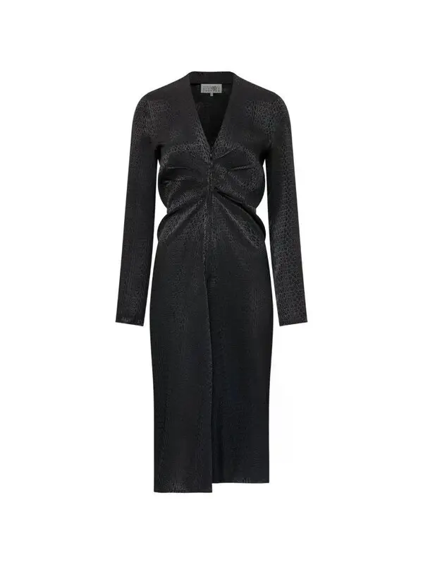 MAISON MARGIELA Jacquard Midi Dress - Black