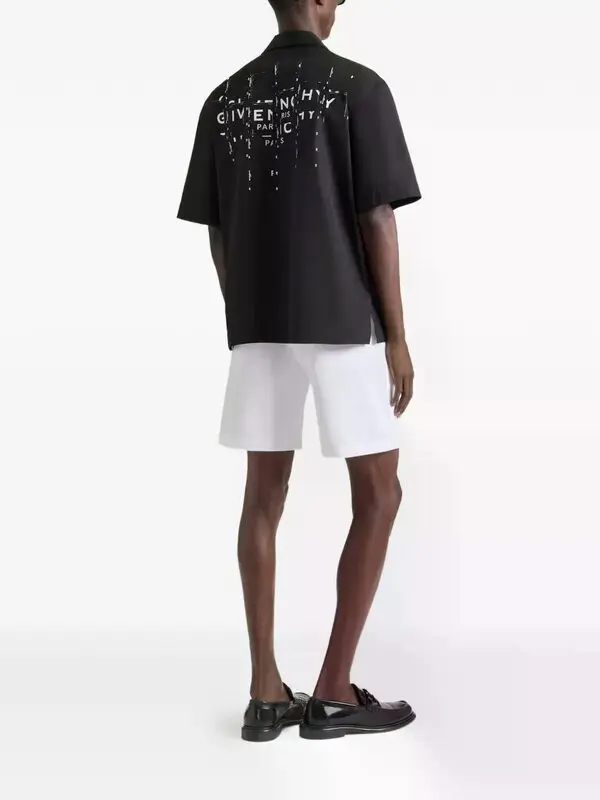 Givenchy Logo-print Short-sleeve Shirt - Black