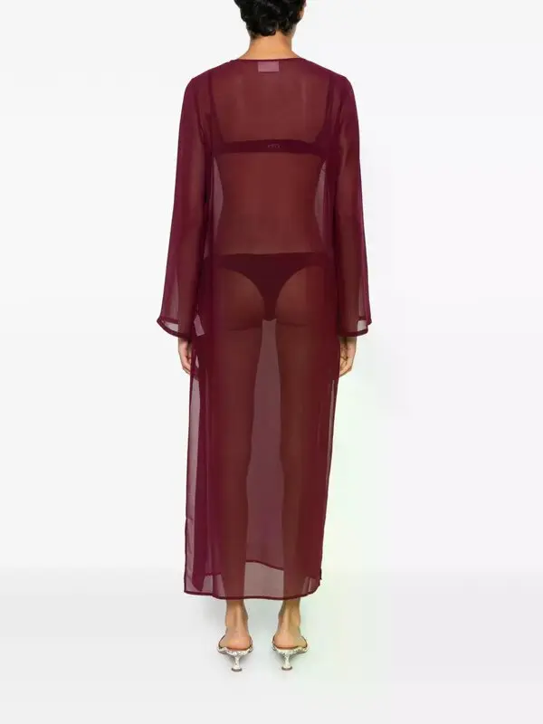 MC2 SAINT BARTH Plunging V-neck Side-slit Dress
