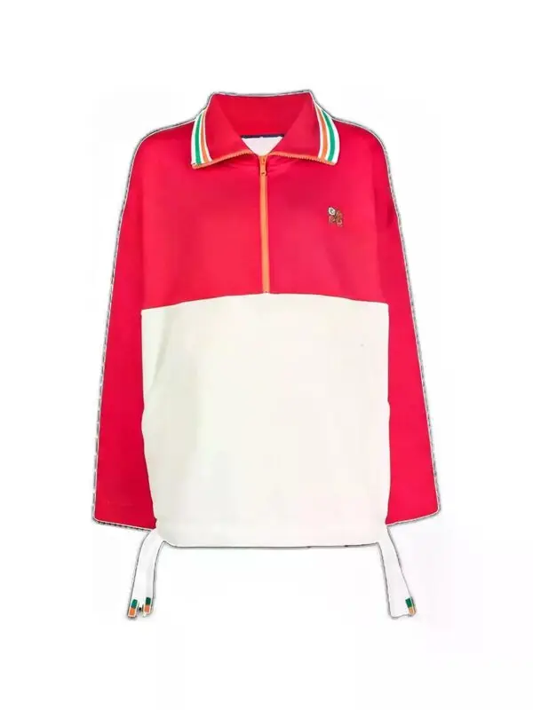 A BATHING APE Two-tone Half-zip Sweatshirt - Red