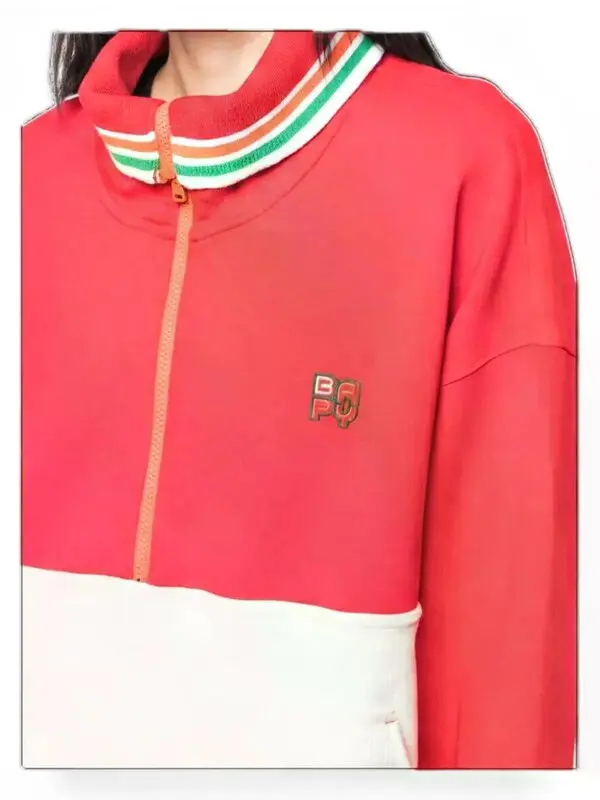 A BATHING APE Two-tone Half-zip Sweatshirt