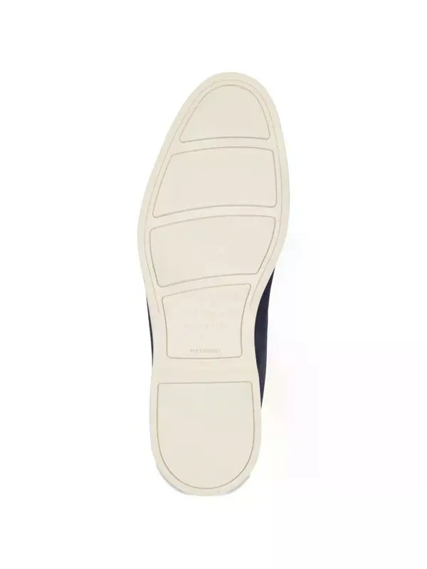 Ron White Suede Loafers With Contrast Stitching