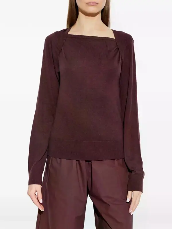 BY MALENE BIRGER Gwen Square-neck Fine Knit Sweater