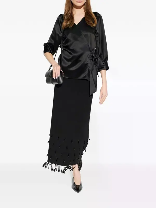 BY MALENE BIRGER Satin-effect Wrap Blouse