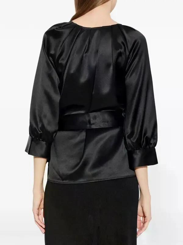 BY MALENE BIRGER Satin-effect Wrap Blouse