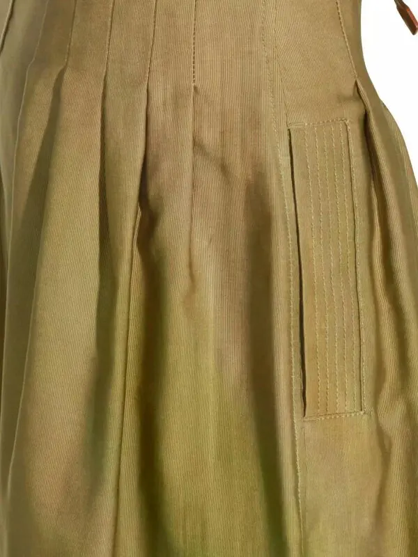 Max Mara Pleated Drawstring Skirt - Neutrals