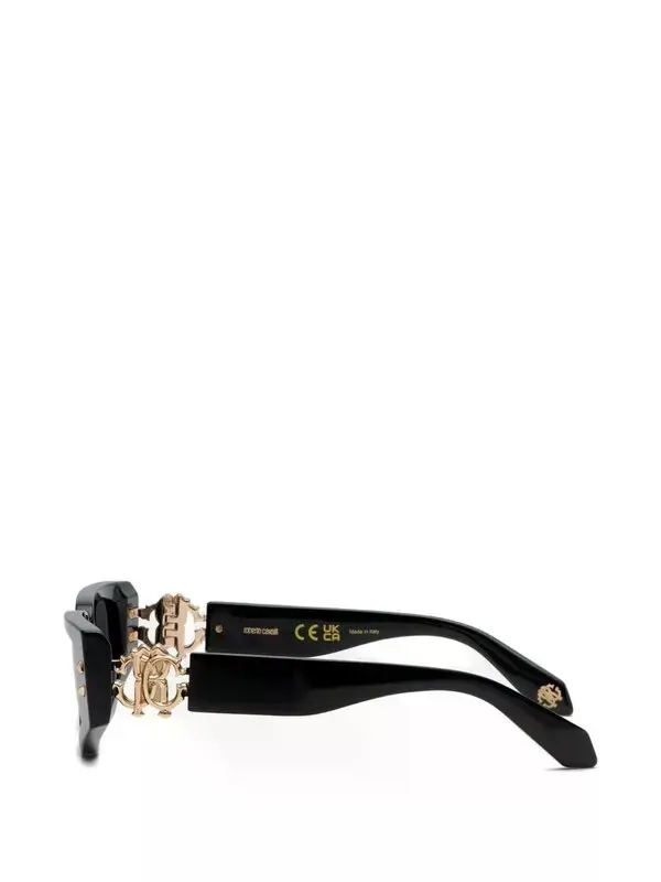 Roberto Cavalli Logo-plaque Geometric-frame Sunglasses