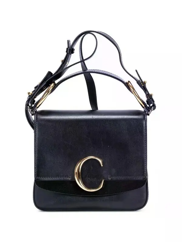 Chloé C Logo Shoulder Bag - Black