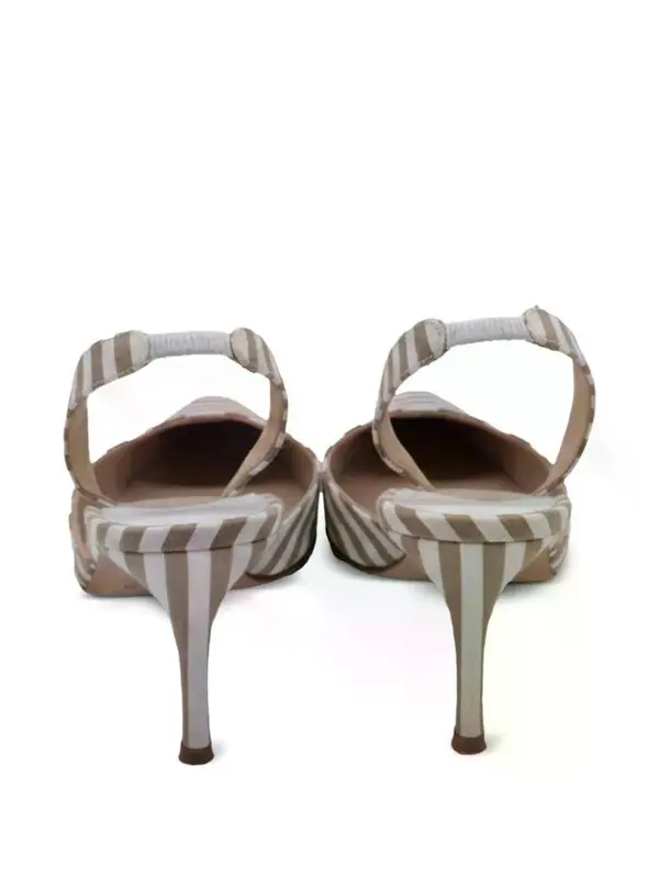 Manolo Blahnik Carolyne Striped Slingback Pumps