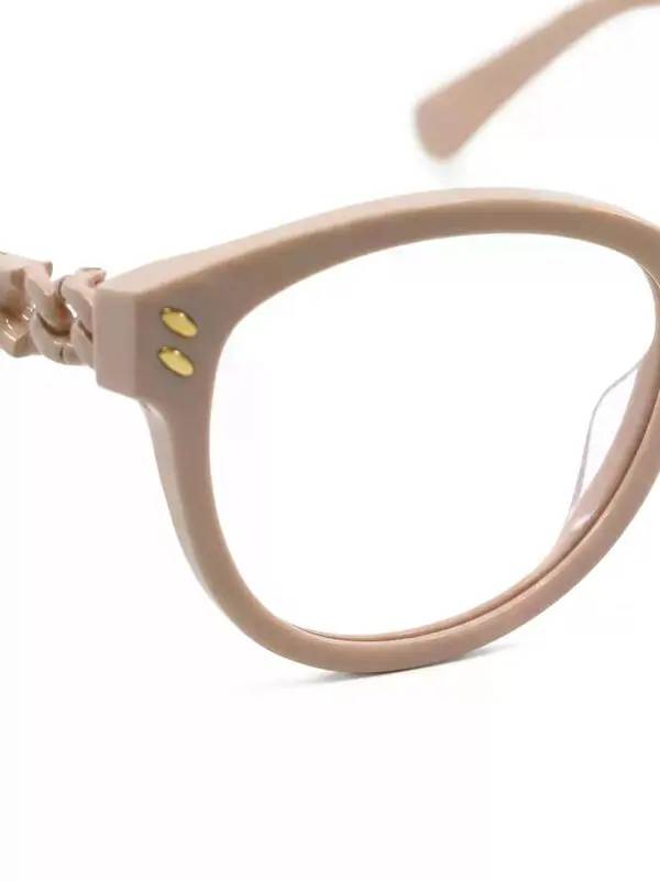 Stella McCartney Square Frame Eyeglasses With Chain Link Detail