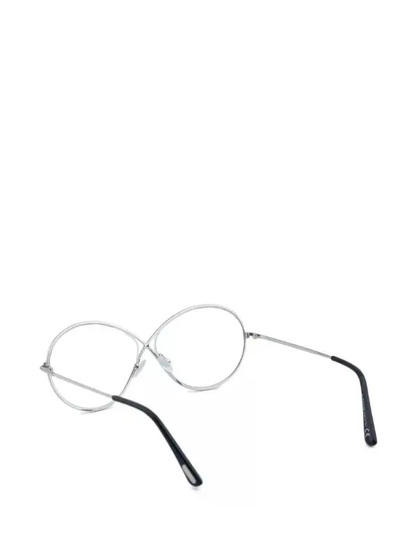 TOM FORD Oval Frame Eyeglasses - Silver