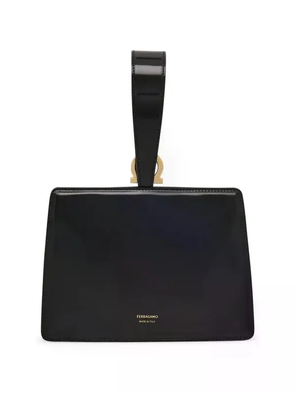 FERRAGAMO Mini Gancini Clutch - Black