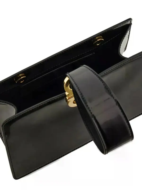 FERRAGAMO Mini Gancini Clutch - Black