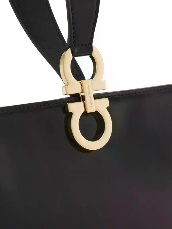 FERRAGAMO Mini Gancini Clutch - Black