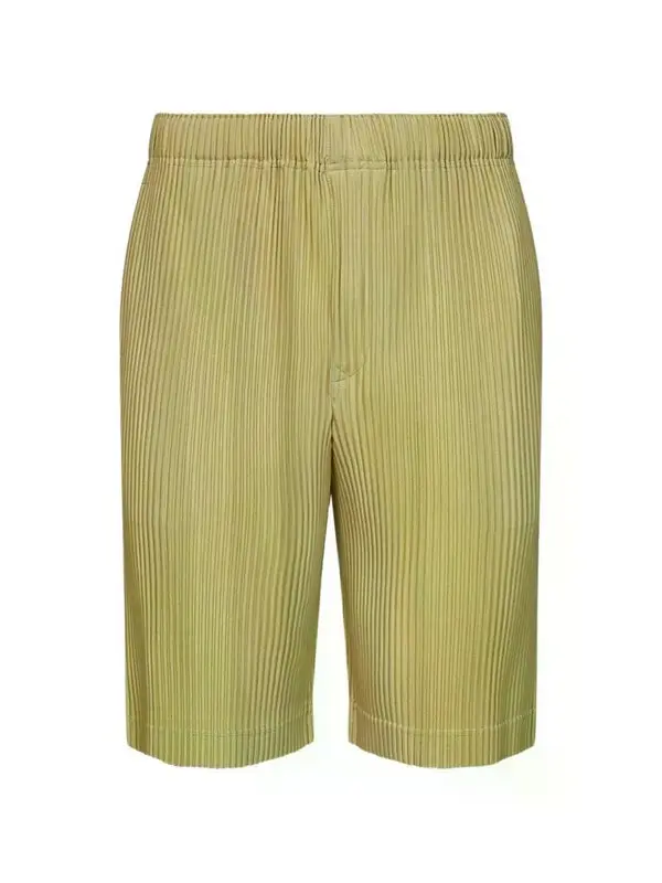 Issey Miyake Pleated Knee-length Shorts - Green