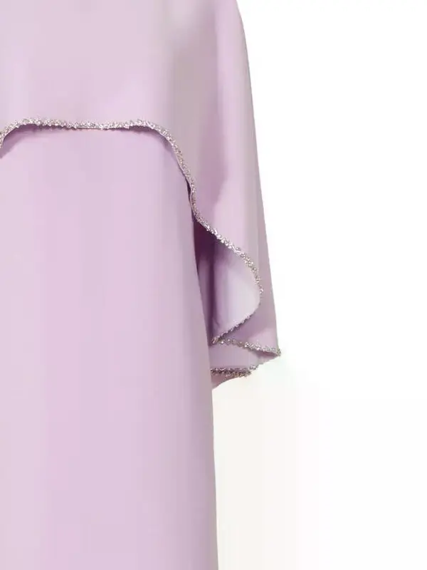 Costarellos Orianna Crystal-embellished Cape Maxi Dress - Purple