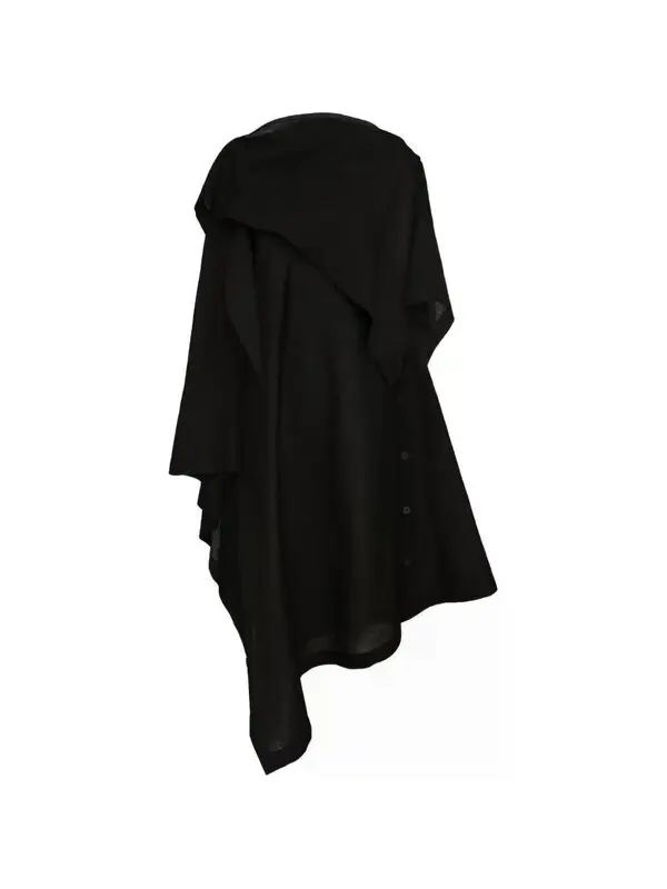 Issey Miyake Asymmetric Draped Dress - Black