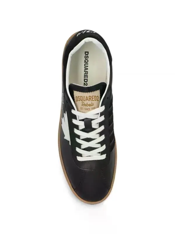 Dsquared2 Rebels Leather Sneakers - Black