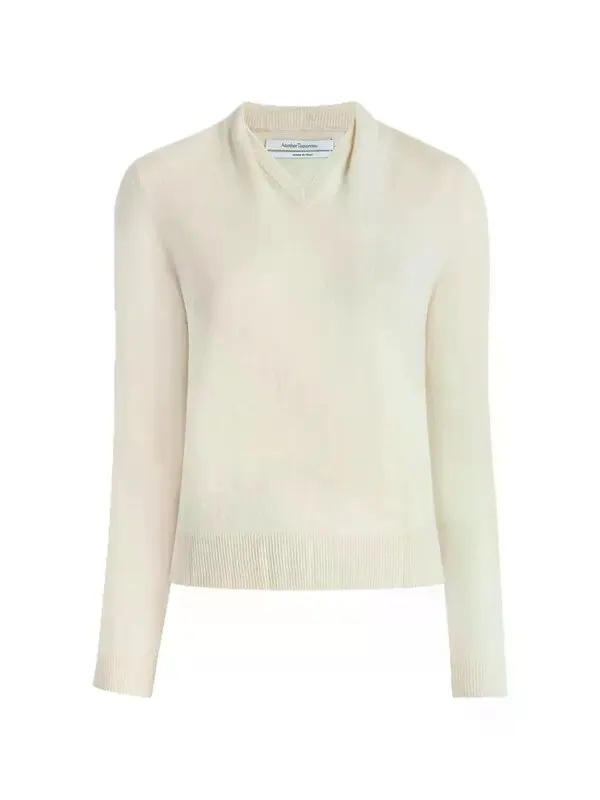 Another Tomorrow Cashmere Draped-neck Sweater - Neutrals