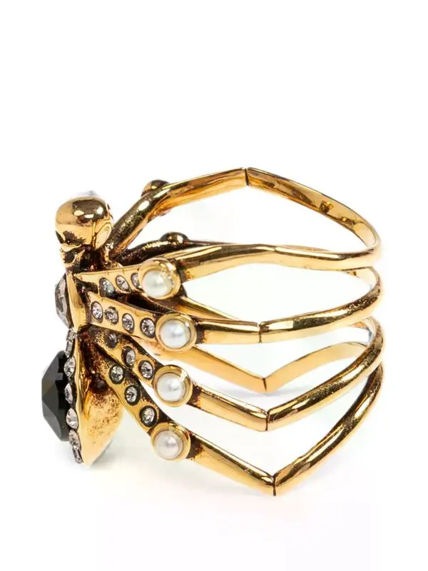 Alexander McQueen Spider Crystal-embellished Ring