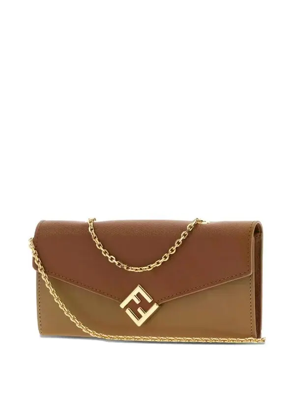 Fendi Ff Diamonds Leather Wallet - Neutrals
