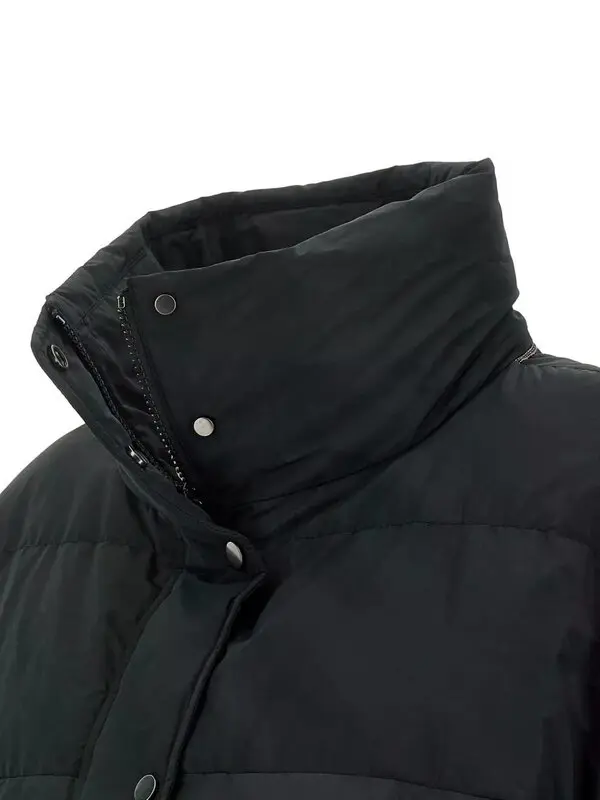 Brunello Cucinelli Monili-detail Cropped Puffer Jacket - Black