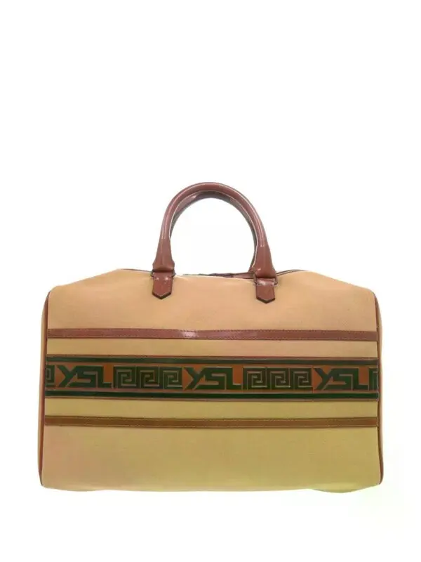 Saint Laurent 20th Century Canvas Boston Bag - Brown