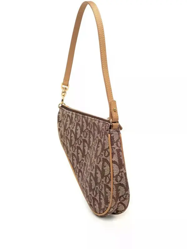 Dior Mini Diorissimo Saddle Pochette Shoulder Bag - Brown
